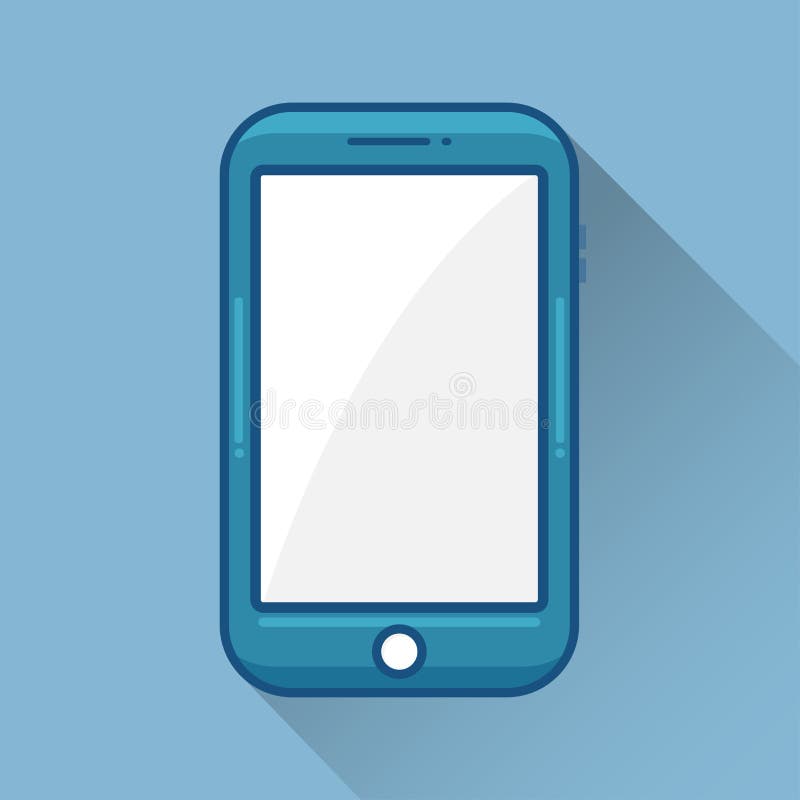 Smartphone Flat Design. Illustrator Vector Stock Vector - Illustration ...