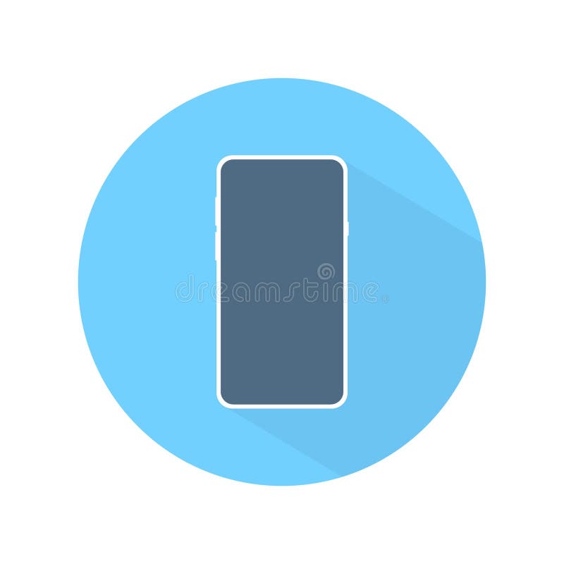 Smartphone Flat Icon Vector. Full Screen Mobile Phone Illustration ...