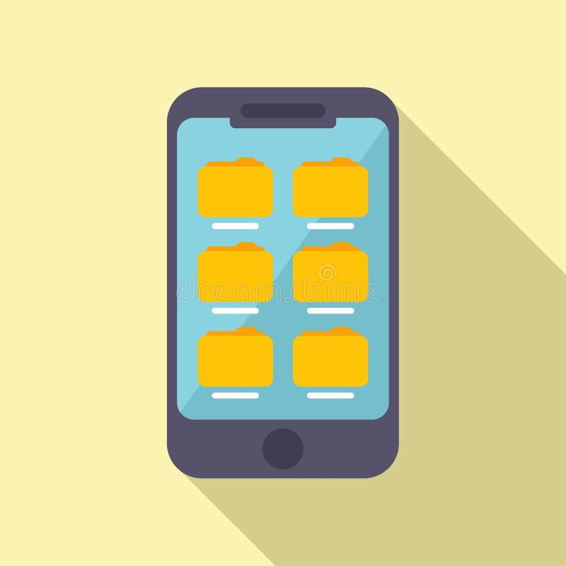 Smartphone Folder Icon Flat Vector. Smart Online Stock Vector ...