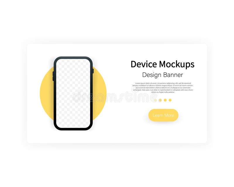Smartphone Frame less Blank Screen, Phone Mockup. Template for ...