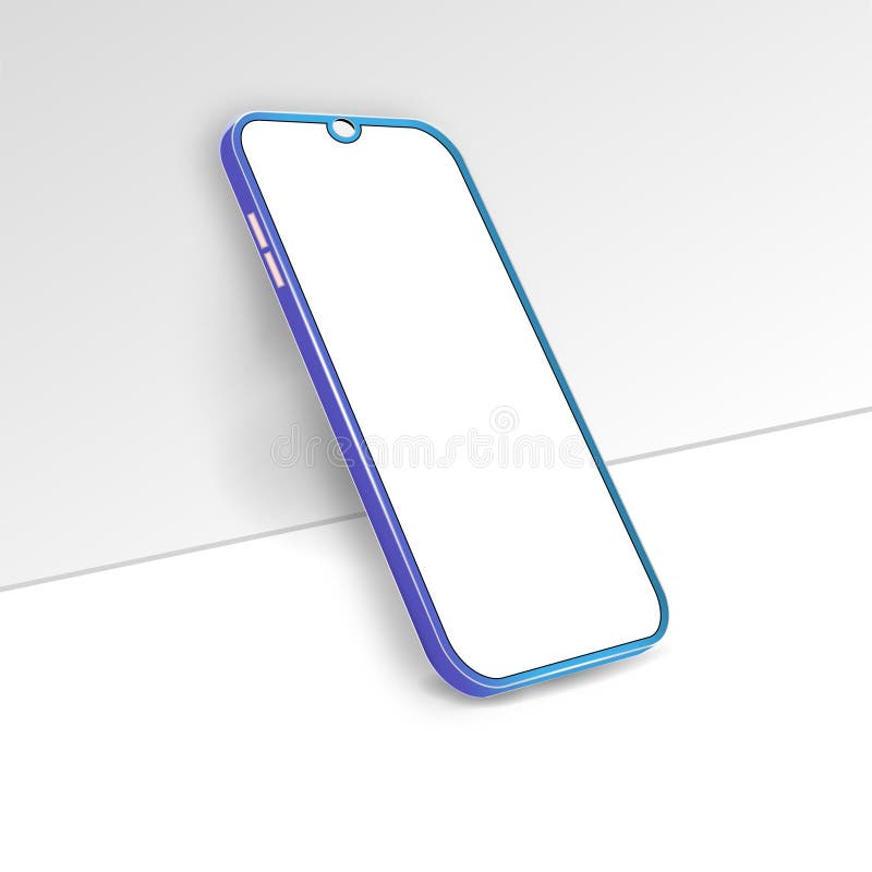Smartphone Frame with Blank Screen. Realistic Smartphone Mockup on a ...