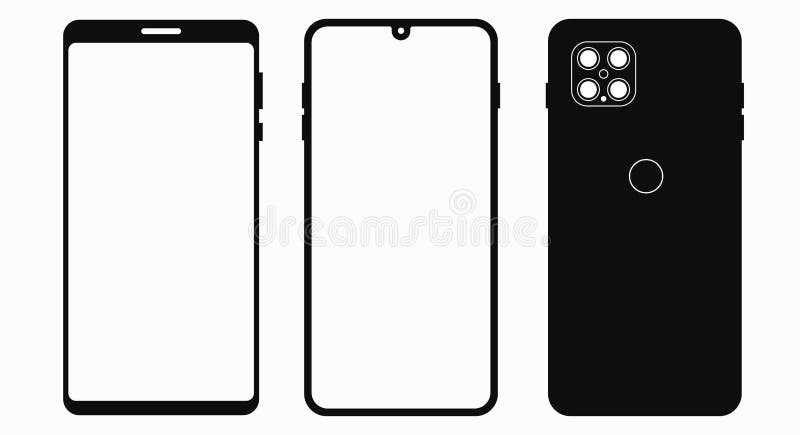 Smartphone with a Frame, Frameless Smartphone, the Back Side of the ...