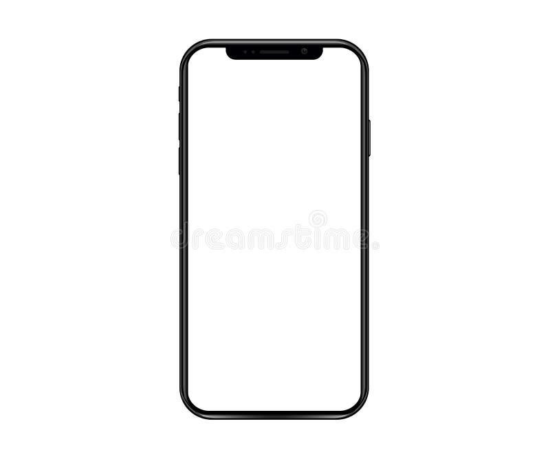 Smartphone Frameless with a Blank Empty Touch Screen. Mobile Phone ...