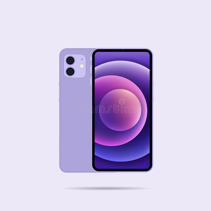 Smartphone. Front and Back View Illustration Stock Vector ...