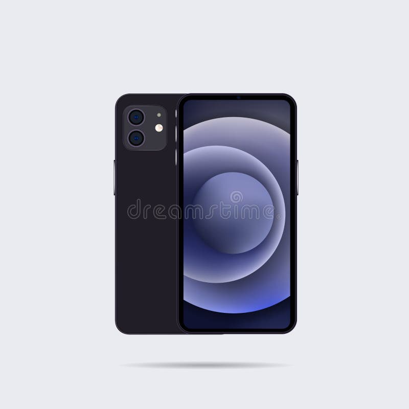 Smartphone. Front and Back View Vector Illustration Stock Illustration ...