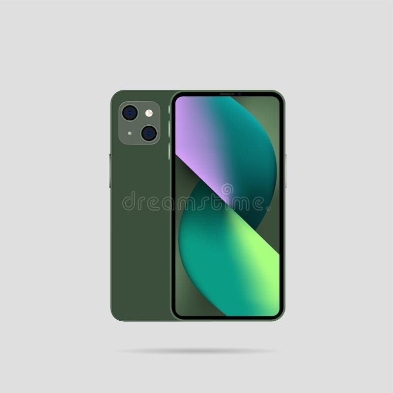 Smartphone. Front and Back View Illustration Stock Vector ...