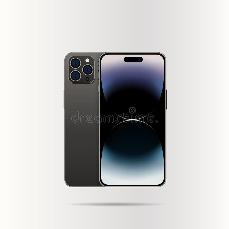Smartphone. Front and Back View Illustration Stock Illustration ...