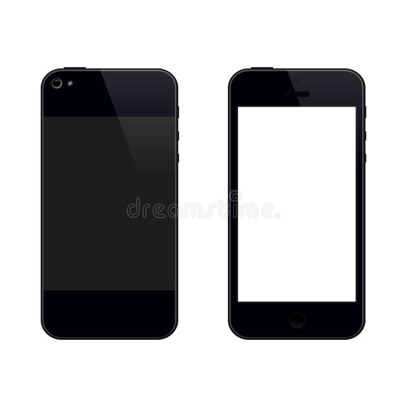 Smartphone Front and Back View. Vector Illustration Stock Vector ...