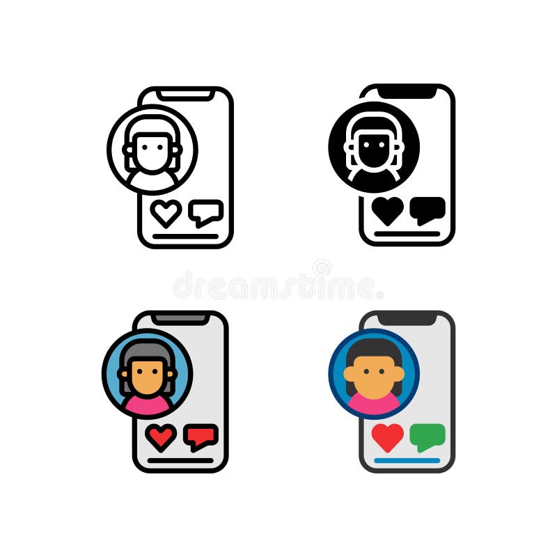 Smartphone Function Profile Social Media Icon, Logo, and Illustration ...