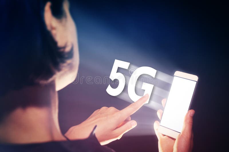 High Speed Internet Access with 5G Network. Stock Photo - Image of ...