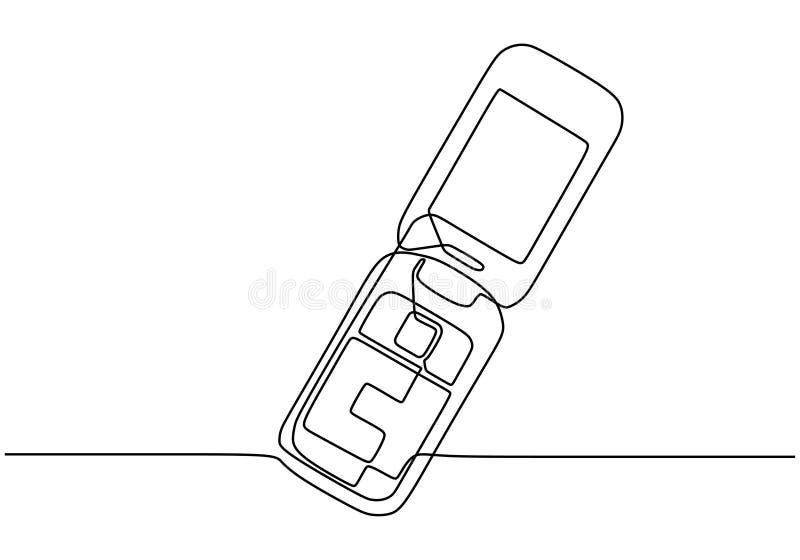 Smartphone Gadget One Continuous Line Drawing. Vector Technology ...