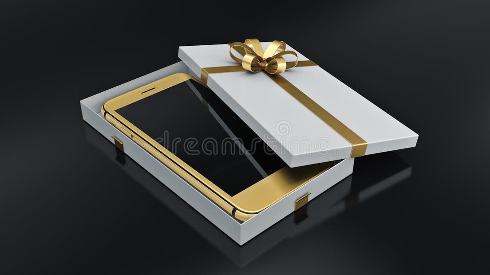 Smartphone. Gift Box Concept Stock Illustration - Illustration of ...