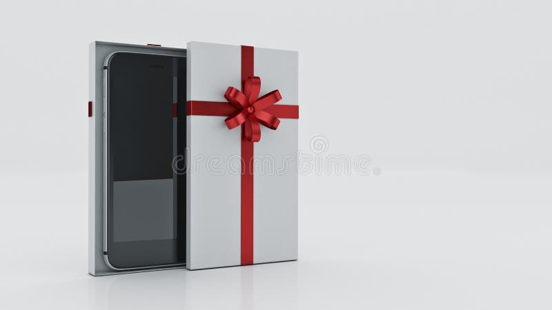 Smartphone. Gift Box Concept. Stock Illustration - Illustration of ...