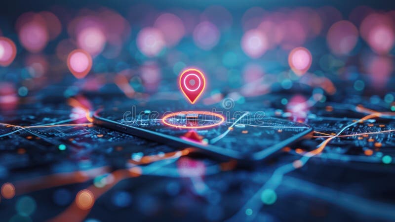 Smartphone GPS Navigation with Map Pins and Delivery Tracking - AI ...