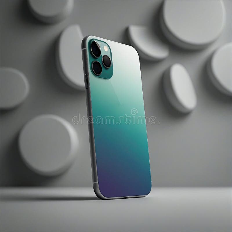 Smartphone Gradient Color Case Mockup Stock Illustration - Illustration ...