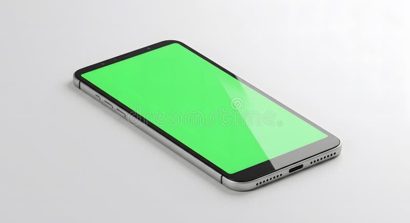 Smartphone with Green Screen for App Development and Ui Design Stock ...