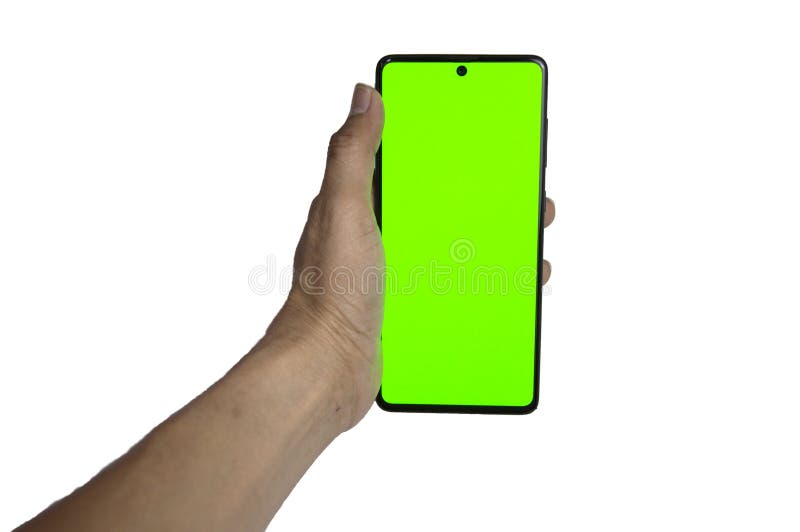 Smartphone Green Screen,with Clipping Path Stock Photo - Image of ...