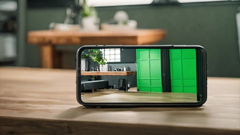 Smartphone with Green Screen Display Stock Video - Video of technology ...