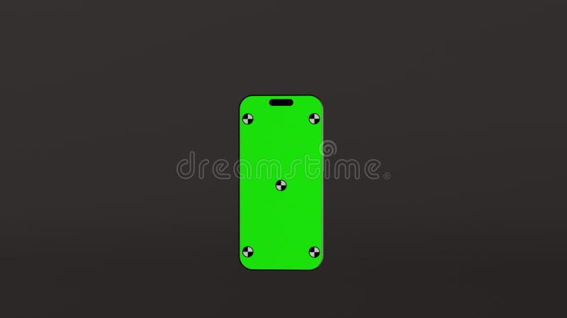 Smartphone Green Screen with Marks for Tracking - Phone Rotations and ...