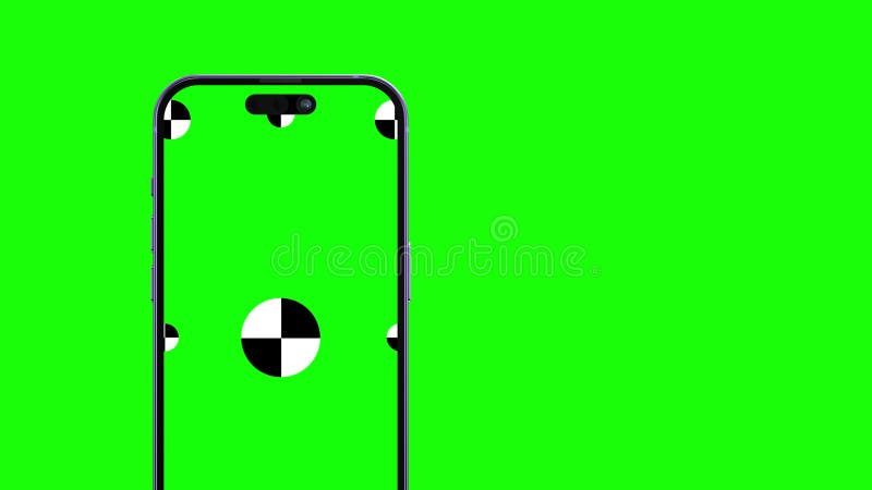 Smartphone Green Screen Rotating on Green Background. Smartphone Motion ...