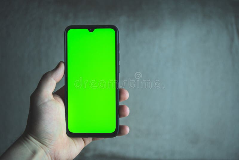 Smartphone with Greenscreen. Mobile Phone Frameless Design Concept ...
