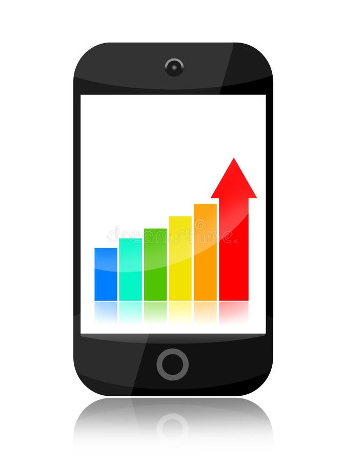 Rising Mobile Devices Popularity Stock Illustration - Illustration of ...