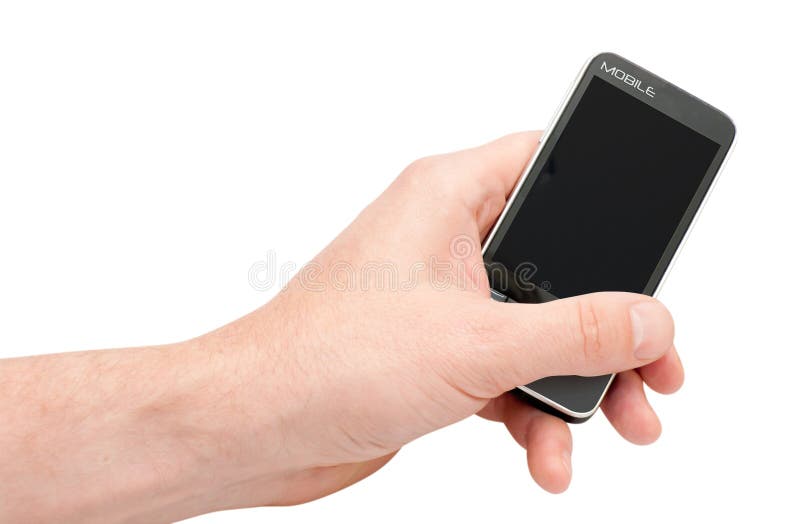 Smartphone in Hand stock image. Image of cellphone, mobility - 19858325
