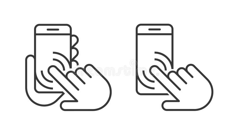 Smartphone Hand icons set stock vector. Illustration of person - 139364457