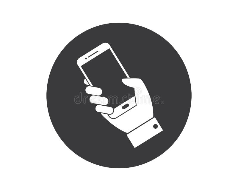 Phone in Hand Logo Icon Vector Illustration Design Stock Vector ...
