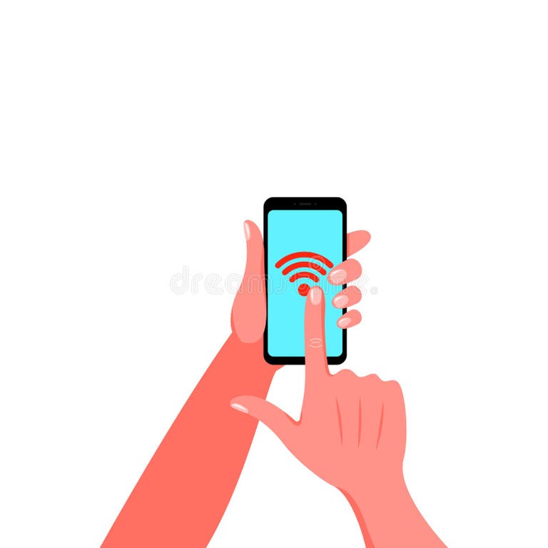 Smartphone in Hand. Vector Illustration Stock Vector - Illustration of ...