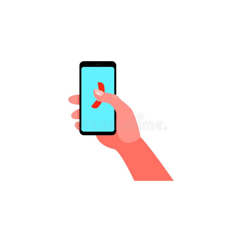 Smartphone in Hand. Vector Illustration Stock Vector - Illustration of ...