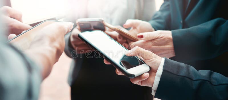 Smartphone, Hands and Communication for Business People, Technology and ...