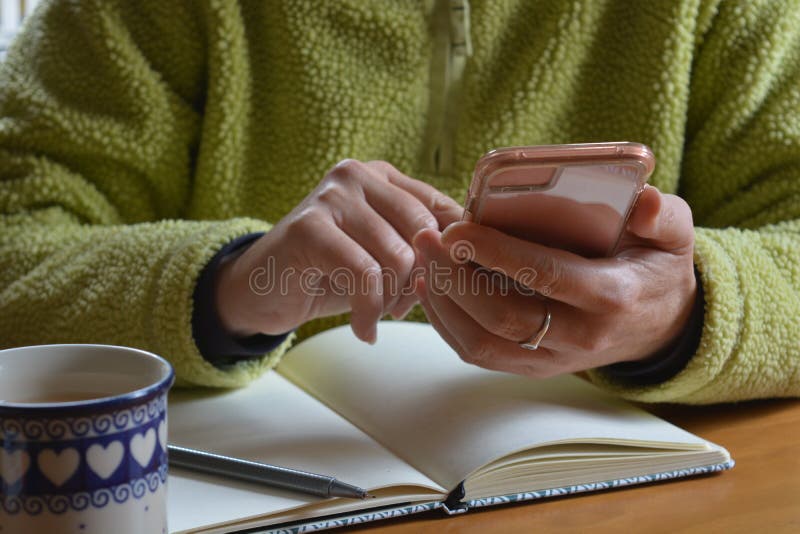 Smartphone in hands stock photo. Image of digital, cellphone - 136896444