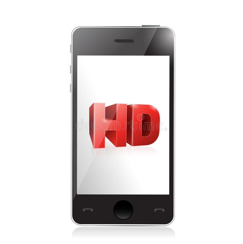 Smartphone with a Hd Screen. Illustration Design Stock Illustration ...