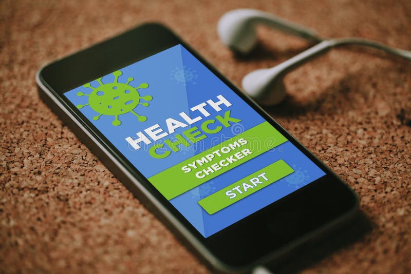 Smartphone with Health Check App in the Screen. Stock Photo - Image of ...