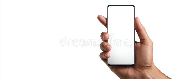 The Smartphone Held in a Hand Showcasing a Blank Screen and Modern ...