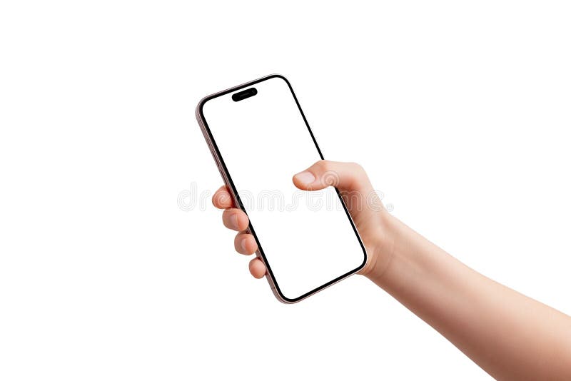 Smartphone Held in an Outstretched Hand, Thumb Slightly Over the ...