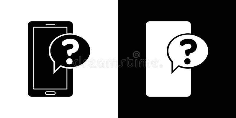 Smartphone Help and Support Icon Linear Logo Isolated Stock ...