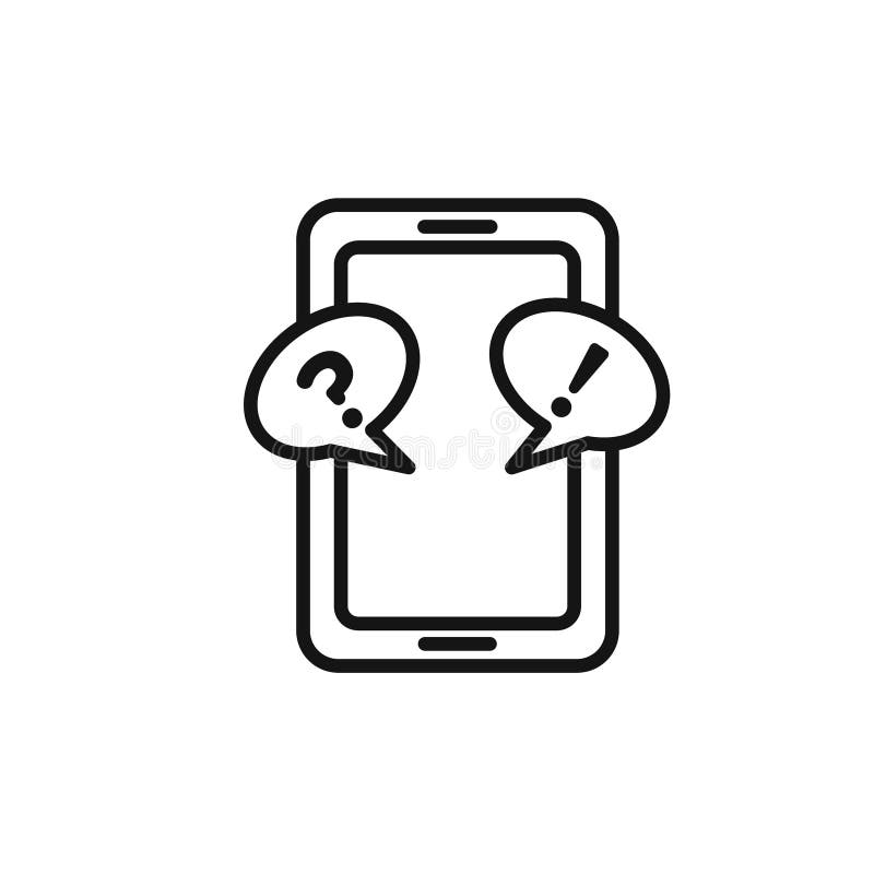 Smartphone Help and Support Icon Vector Set Collection for Web Stock ...