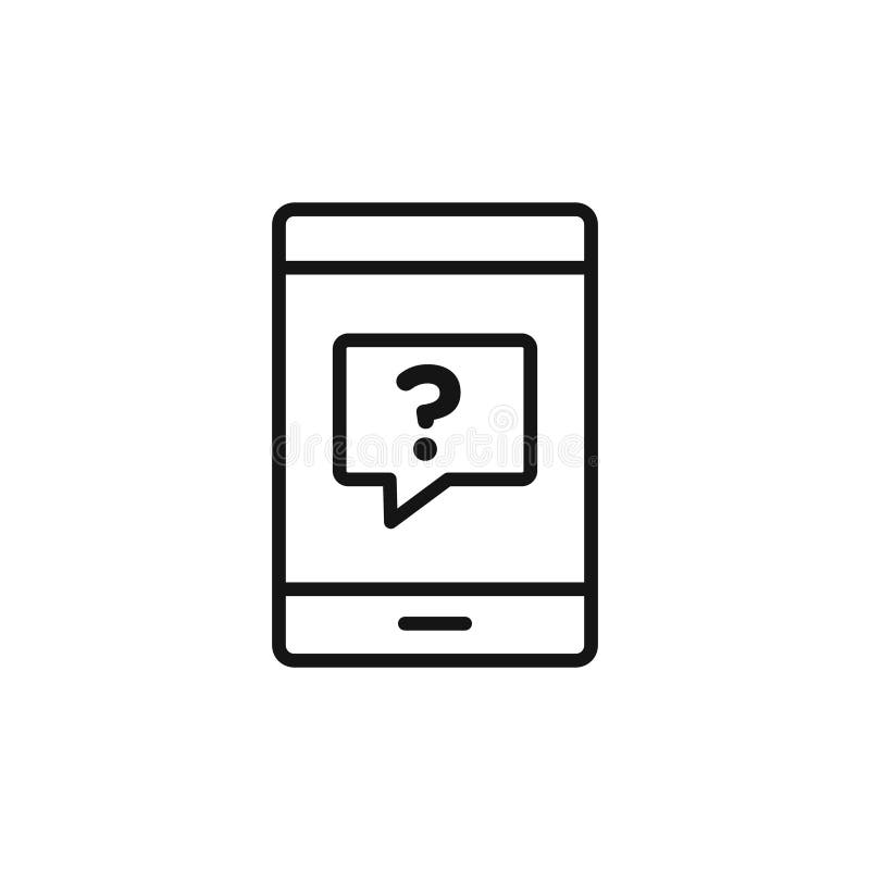 Smartphone Help and Support Logo Sign Vector Outline Stock Illustration ...