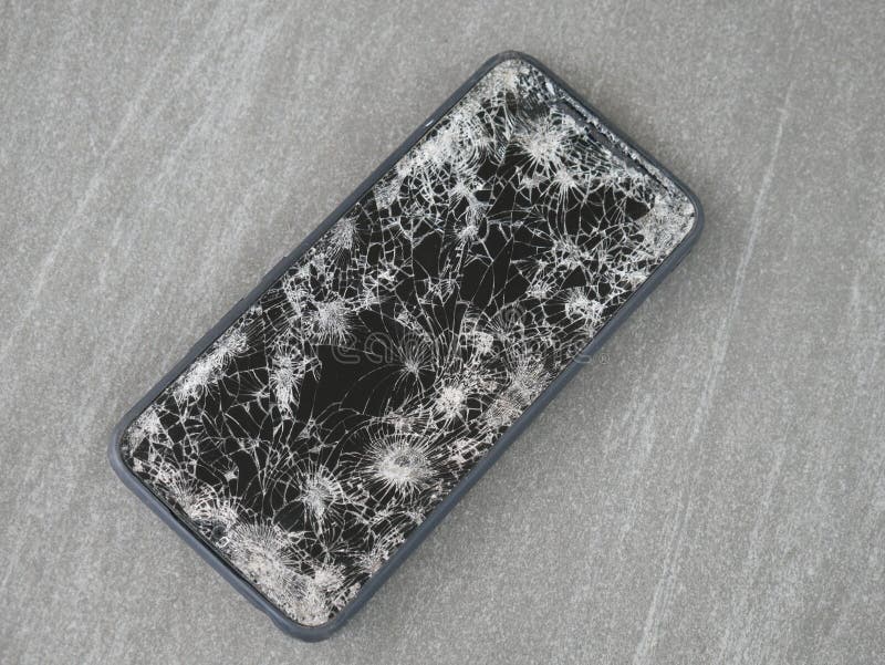 The Smartphone Hit the Floor, it Fell into a Crack Stock Image - Image ...