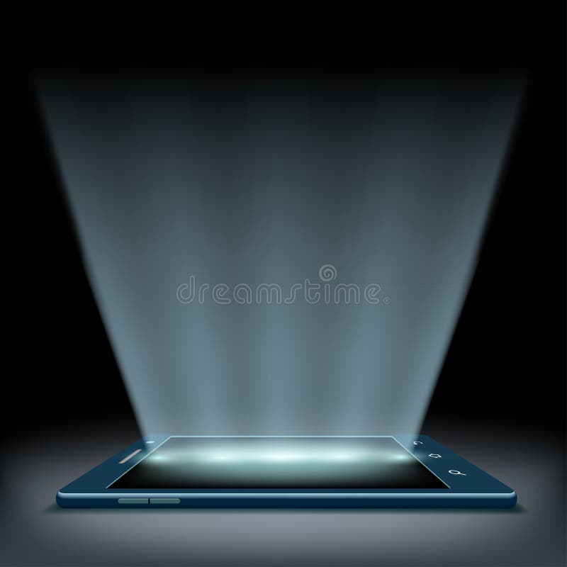 Smartphone with a Hologram Screen Stock Vector - Illustration of ...