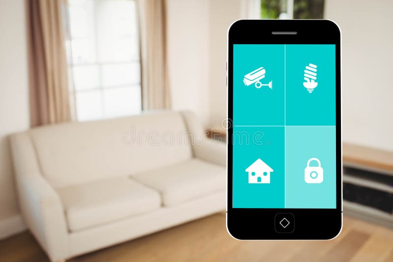 Smartphone House Control Graphic Stock Photo - Image of control, phone ...