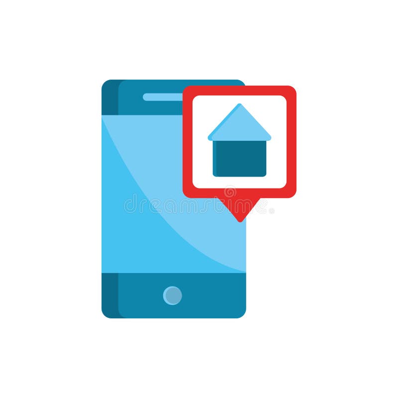 Smartphone House Location Gps Map and Navigation Stock Vector ...