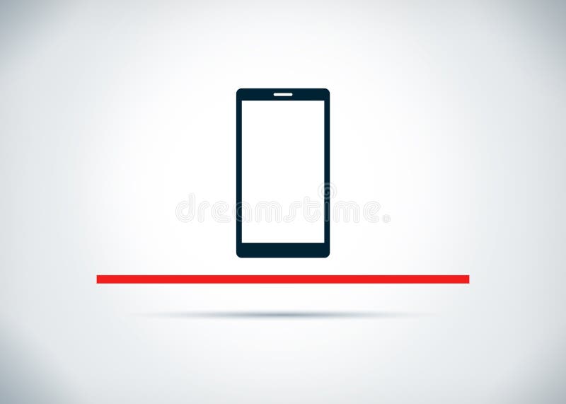 Smartphone Icon Abstract Flat Background Design Illustration Stock ...