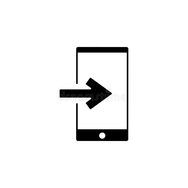 Smartphone Icon with an Arrow Icon. File Loading Sign on the Phone ...
