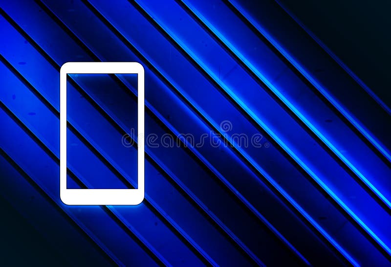 Smartphone Icon Artistic Line Abstract Blue Background Illustration ...
