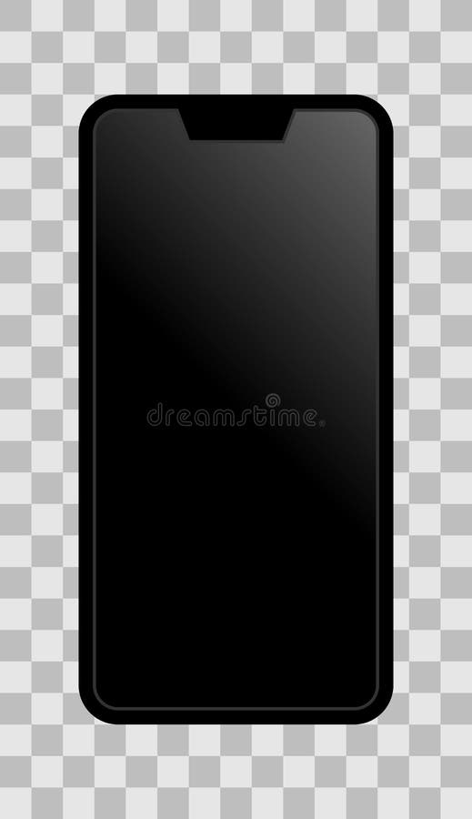Smartphone Icon - Black with Turned Off Black Gradient Screen with ...