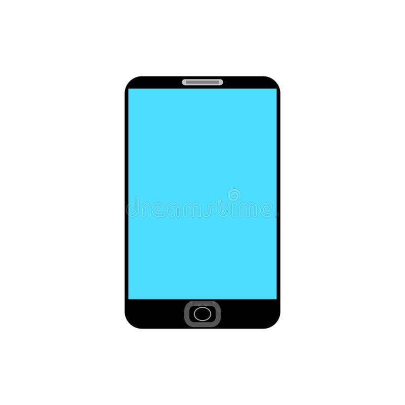 Smartphone Icon. Blue Screen Shape. Mobile Phone Symbol. Vector Digital ...