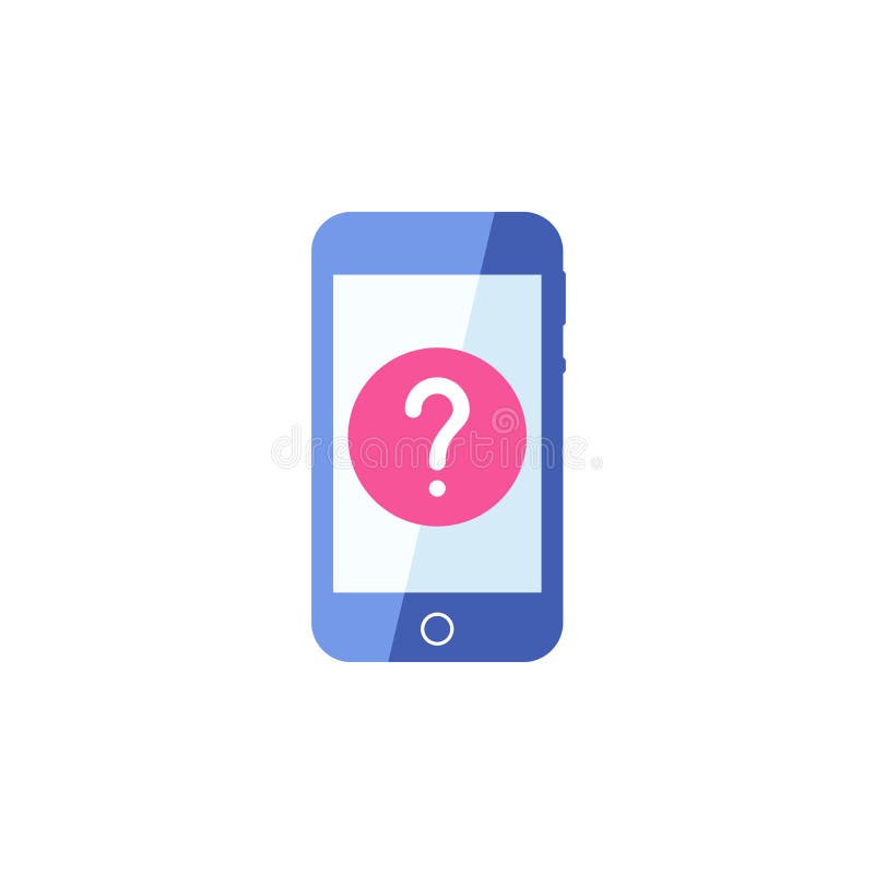 Smartphone Icon, Cellphone, Handphone Icon with Question Mark ...